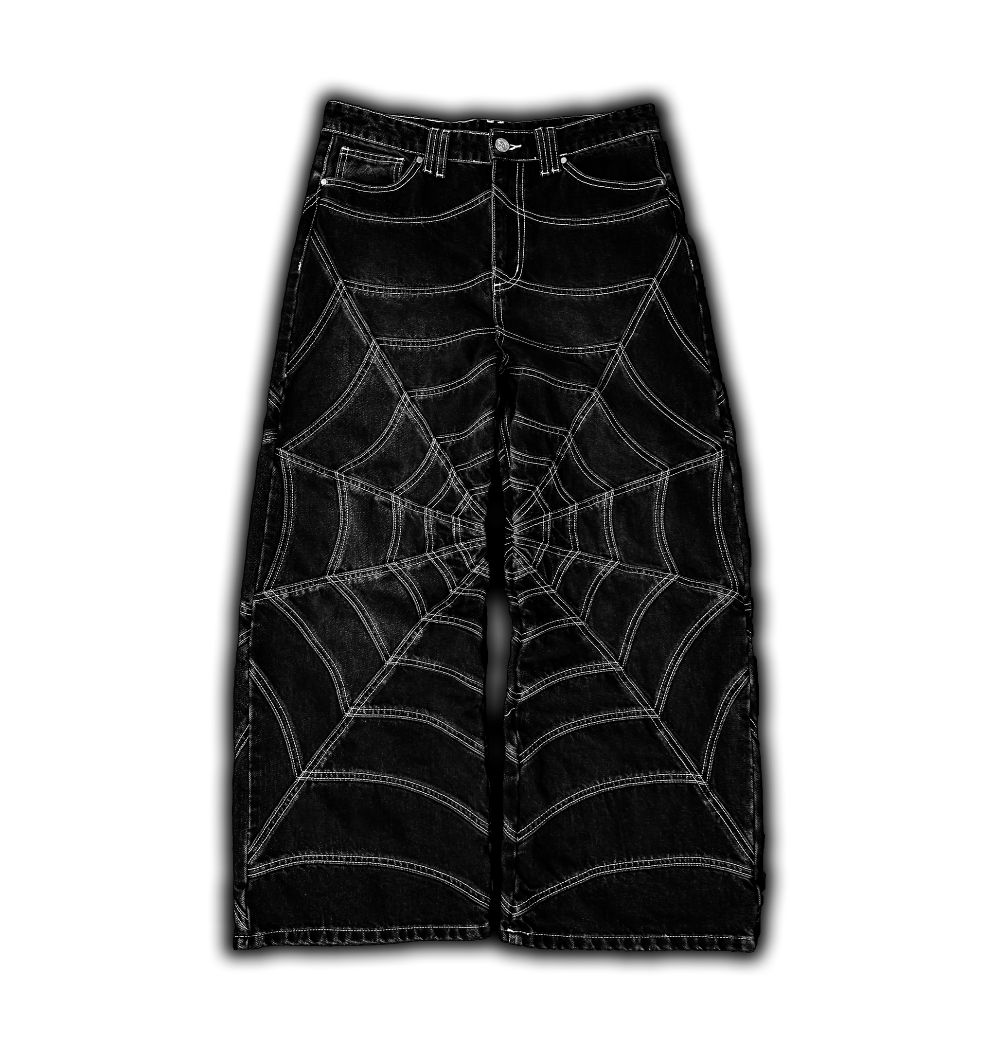 Elixir SpiderWeb Black-White Seams Jeans
