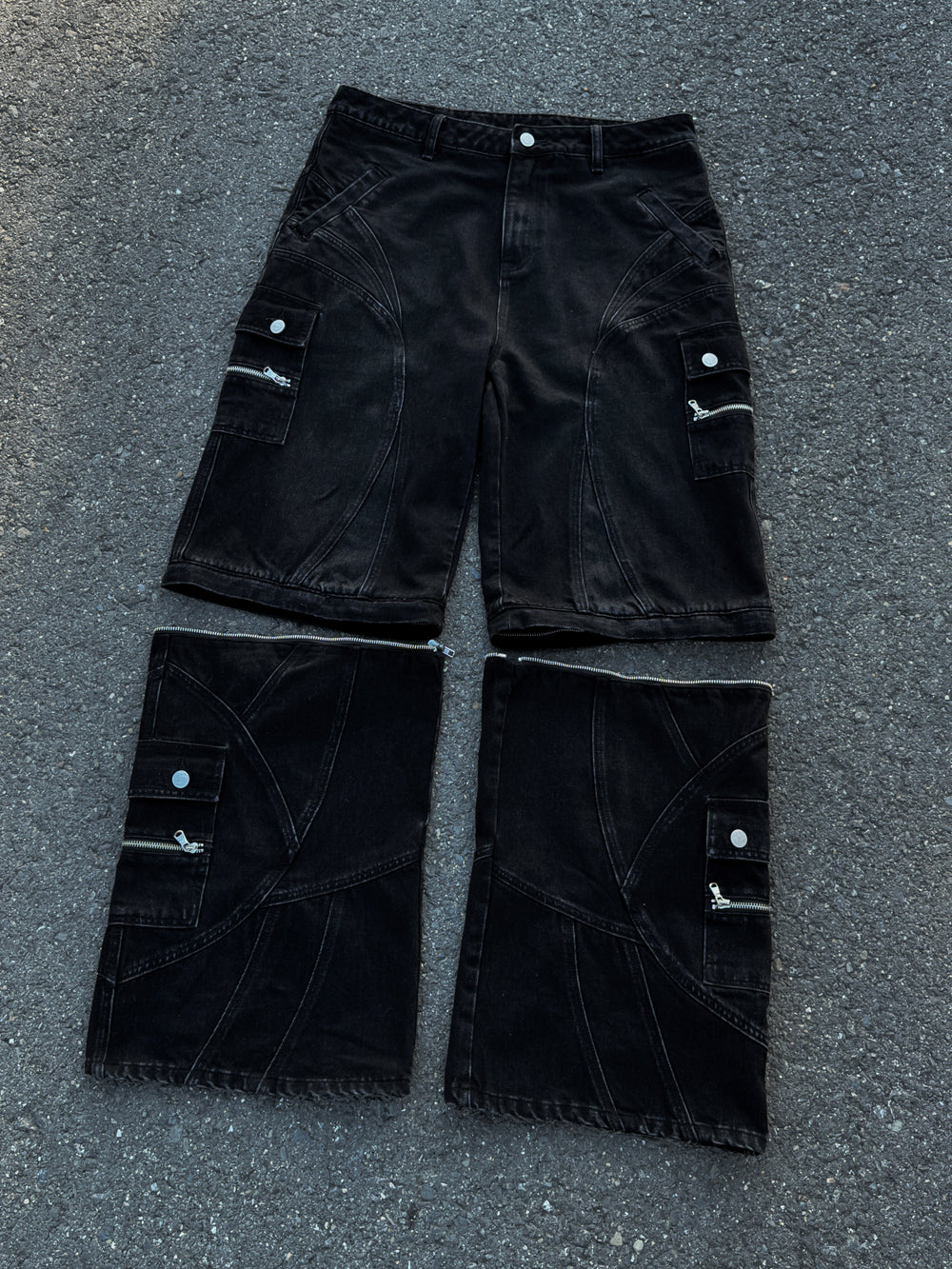 Elixir Detachable Black Jeans