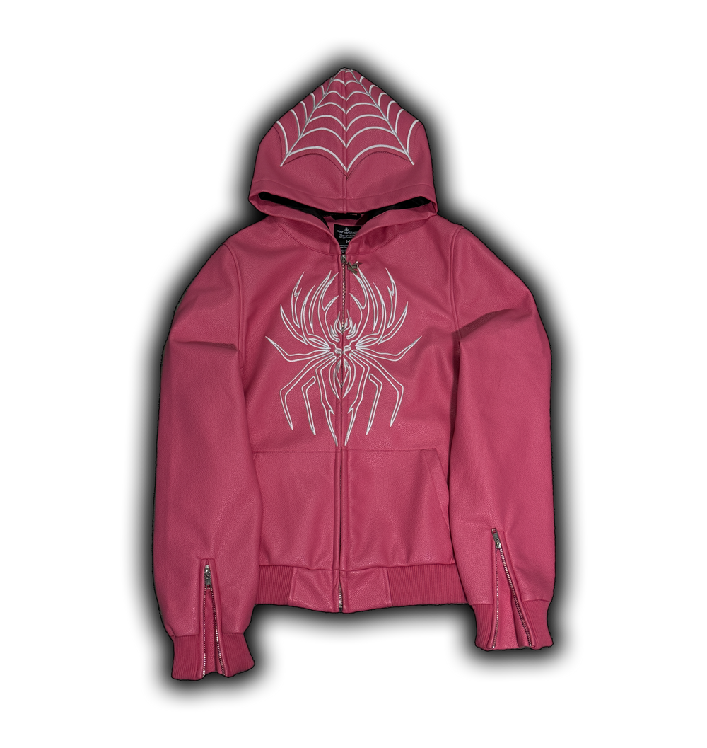 Elixir Spider Pink Leather Jacket